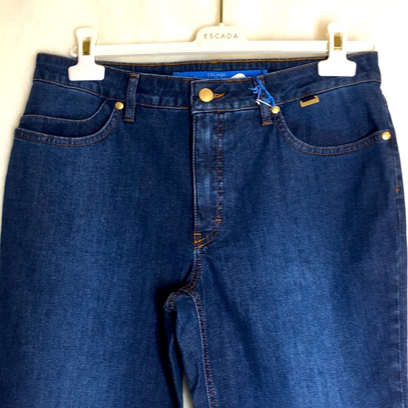 Escada | Jeans | Nwt Escada 4 Flared Jeans 0 Embroidered Pocket | Poshmark